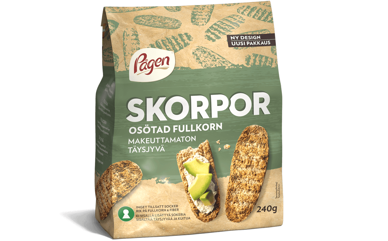 Skorpor Fullkorn - usøtet med naturlig crunchiness